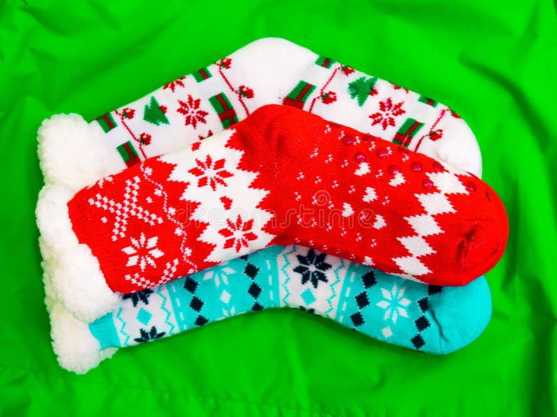 Colored Socks for Christmas or New Year Gifts and Surprises Stock Image ...