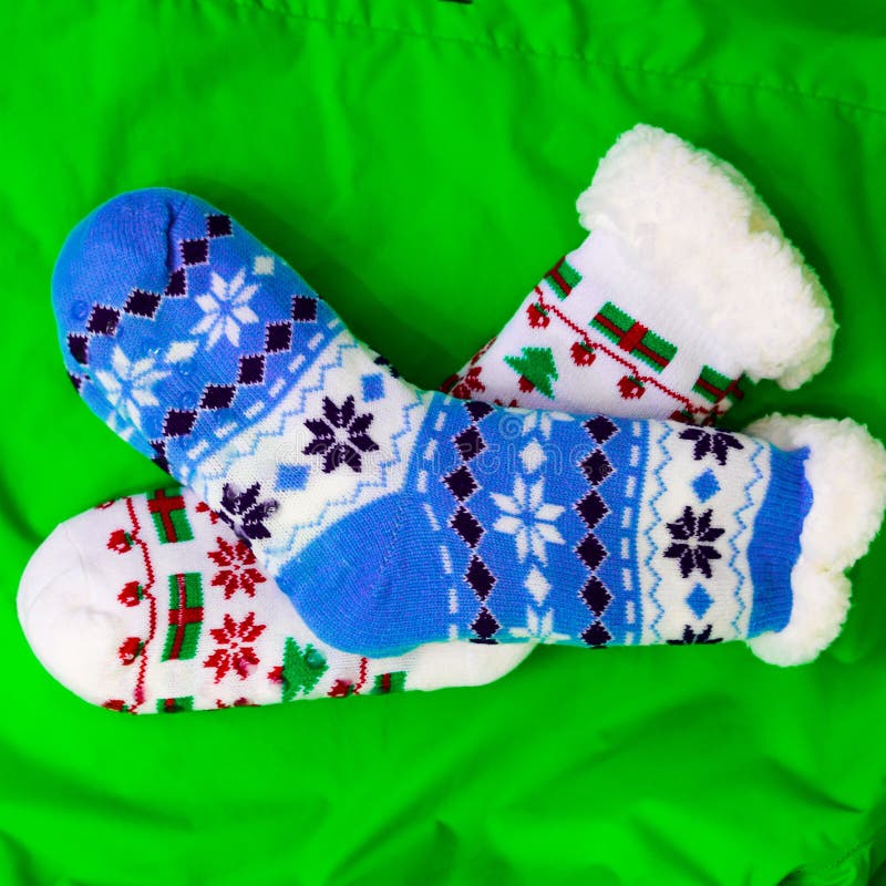 Colored Socks for Christmas or New Year Gifts and Surprises Stock Photo ...