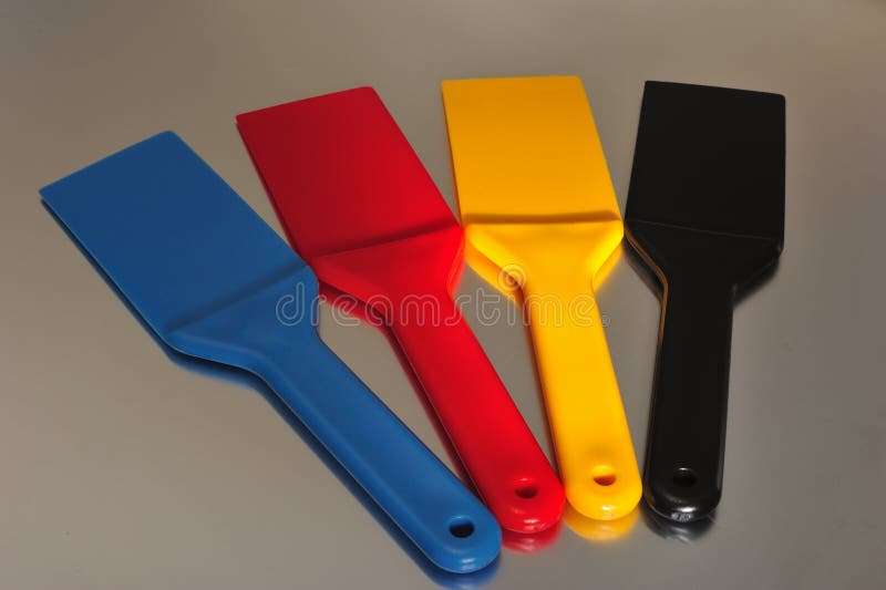 Colored spatulas stock image. Image of coating, lithographic - 21254835