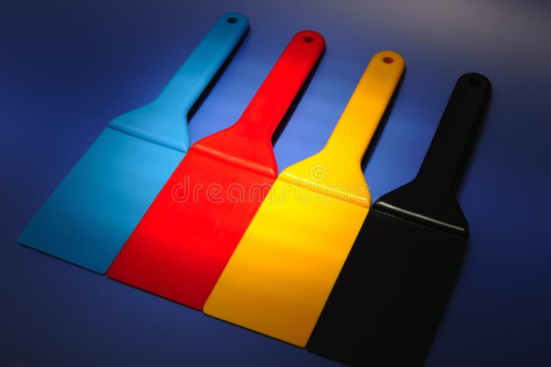 Colored spatulas stock photo. Image of coating, black - 21254842