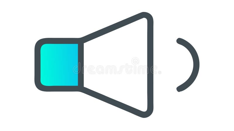 Colored Speaker Audio Sound Output Icon, Vector Design Generative AI ...