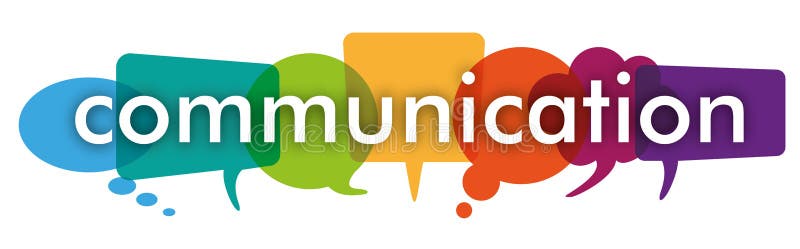 Colored Speech Bubbles Header Communication Stock Vector - Illustration ...