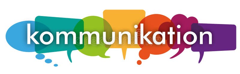 Colored Speech Bubbles Header Kommunikation Stock Vector - Illustration ...