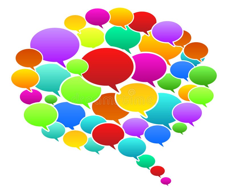 Colored Speech Bubbles stock vector. Illustration of design - 35186460