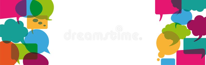 Speech Bubbles Header Stock Illustrations – 260 Speech Bubbles Header ...