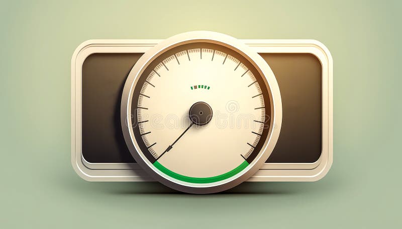 Colored Speedometer Icon Indicating Speed, Generative AI. Stock Photo ...