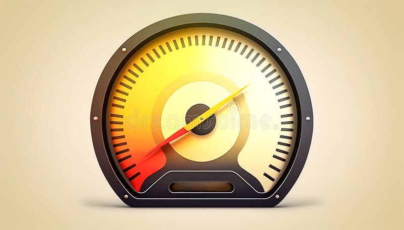 Colored Speedometer Icon Indicating Speed, Generative AI. Stock ...