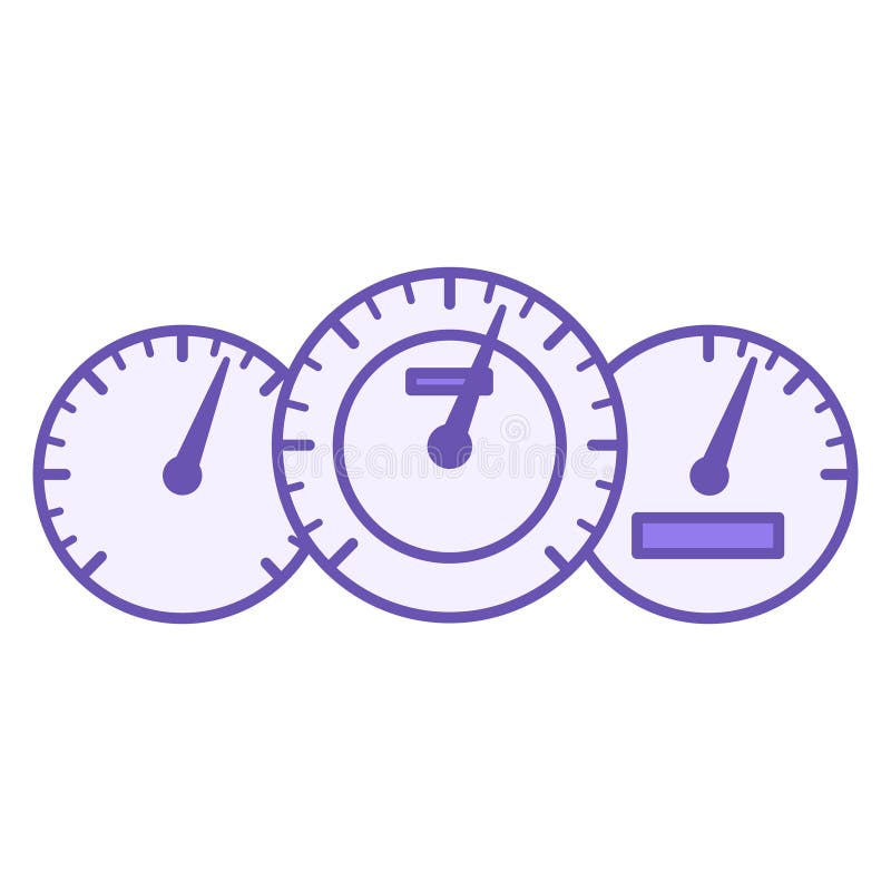 Colored Speedometer Icon. stock vector. Illustration of vector - 311555043