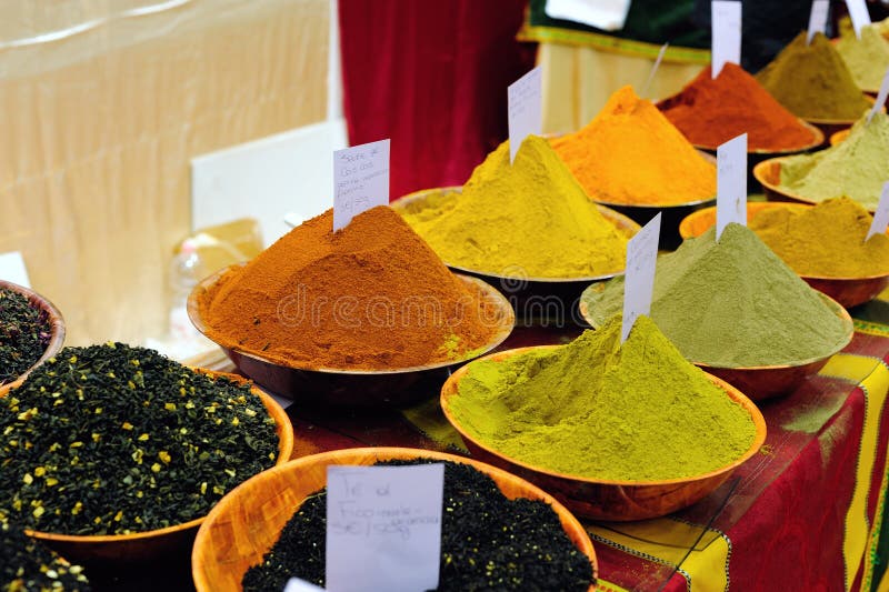 Colored spices stock image. Image of group, paprika, closeup - 24592733
