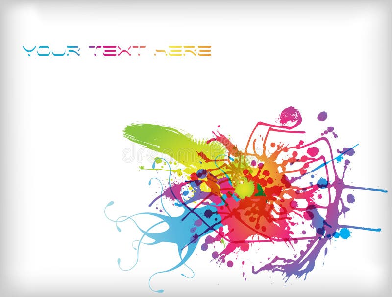 Colored Splash with Place for Your Text. Stock Vector - Illustration of ...