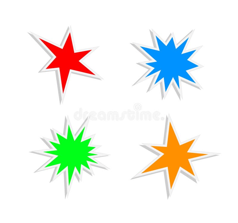 Splash stickers icon set stock vector. Illustration of bubble - 201102630