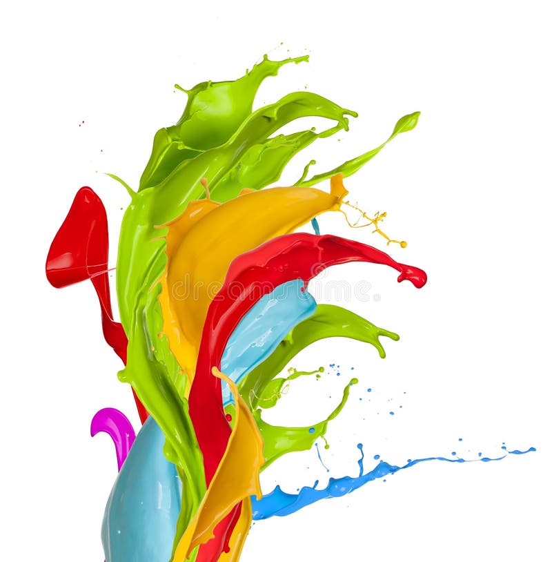 Colored splashes stock image. Image of flowing, background - 38109583