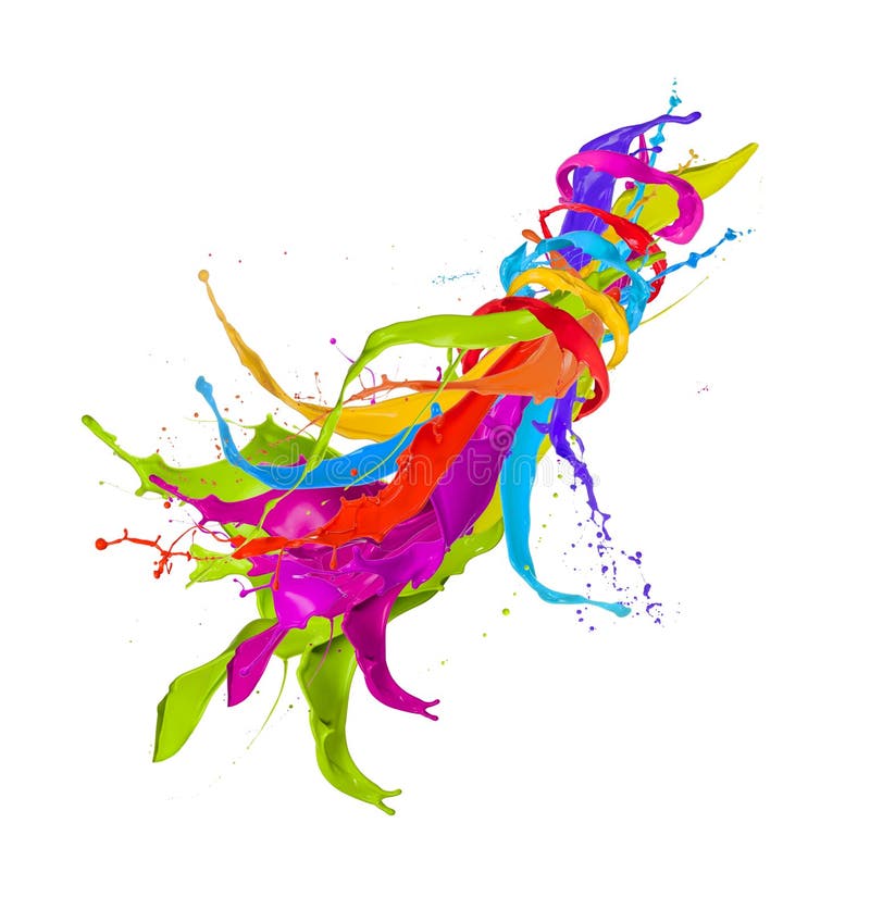 Colored splashes stock image. Image of abstract, fluid - 31262895