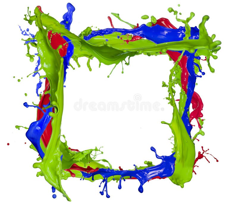 Colored splashes frame stock illustration. Illustration of paint - 29917293
