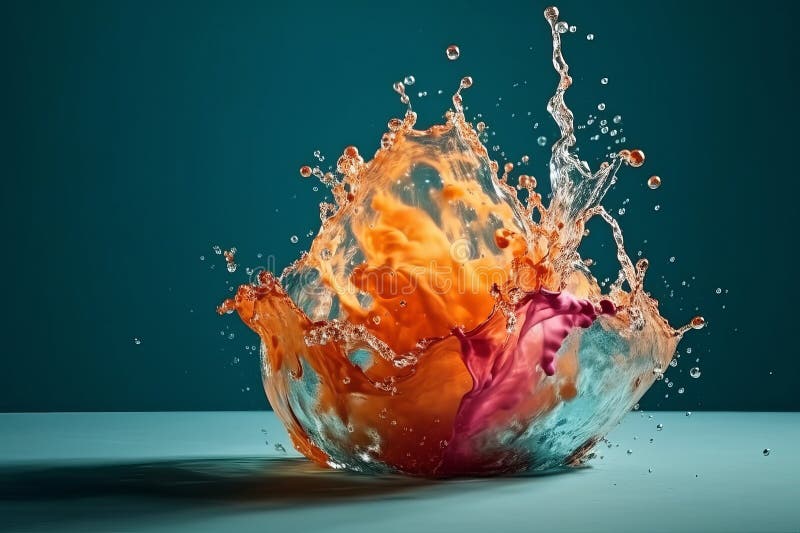 Colored splashes wallpaper stock illustration. Illustration of light ...