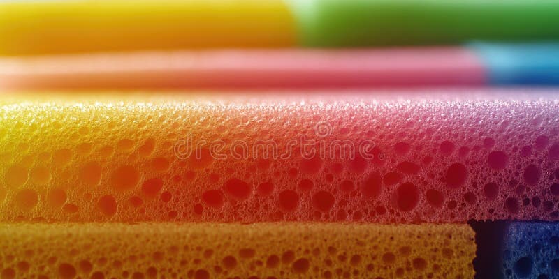 Colored Sponges Close Up stock photo. Image of generated - 381845080