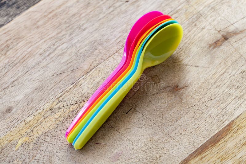 Colored spoons stock image. Image of empty, closeup - 144233821
