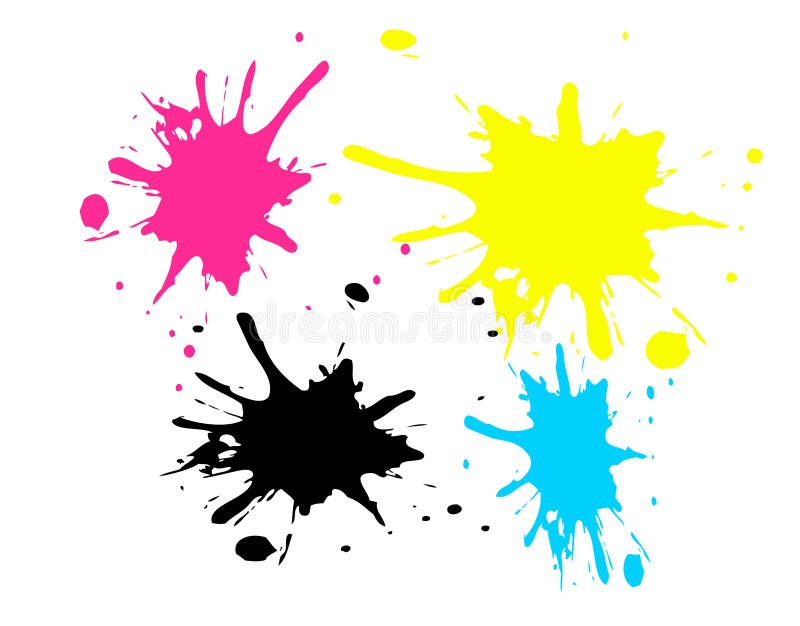 Cmyk new splat stock vector. Illustration of cmyk, printing - 9600592