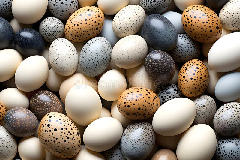Colored Spotted Decorative Partridge Eggs Stock Illustration ...