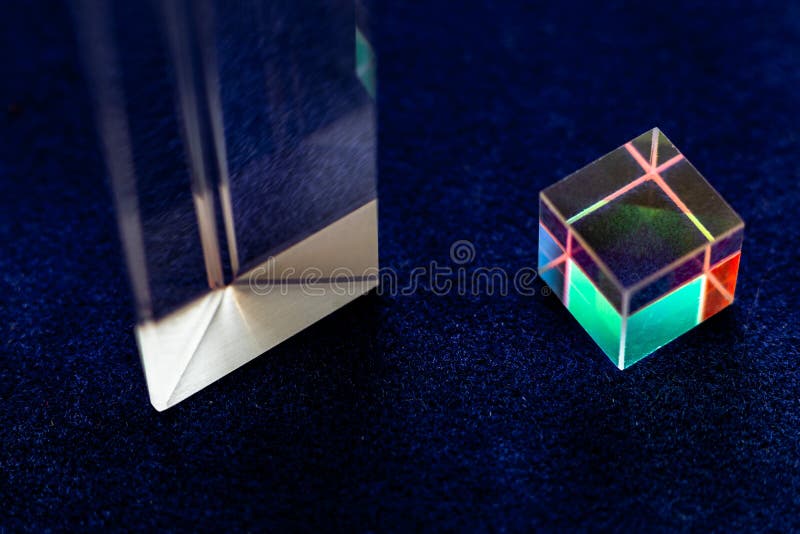 Color Square Crystal with Rainbow Stock Image - Image of silver ...