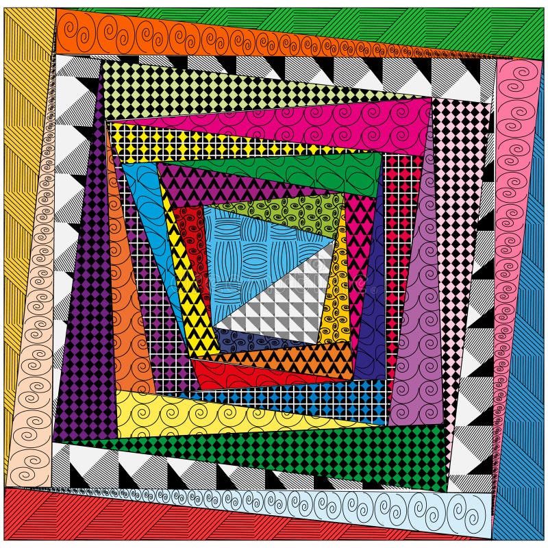 Colored square stock illustration. Illustration of abstract - 202417961