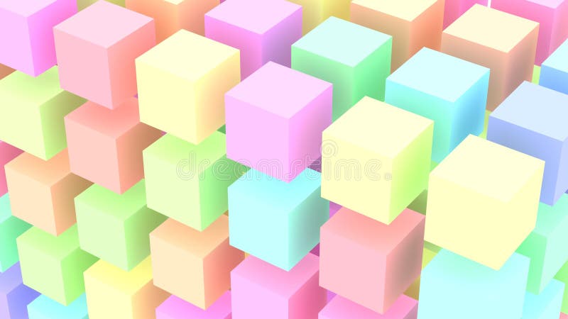 Colored Stacked Cubes Background Stock Illustration - Illustration of ...