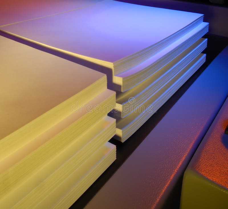 Colored stacked paper stock photo. Image of pile, colored - 3773390