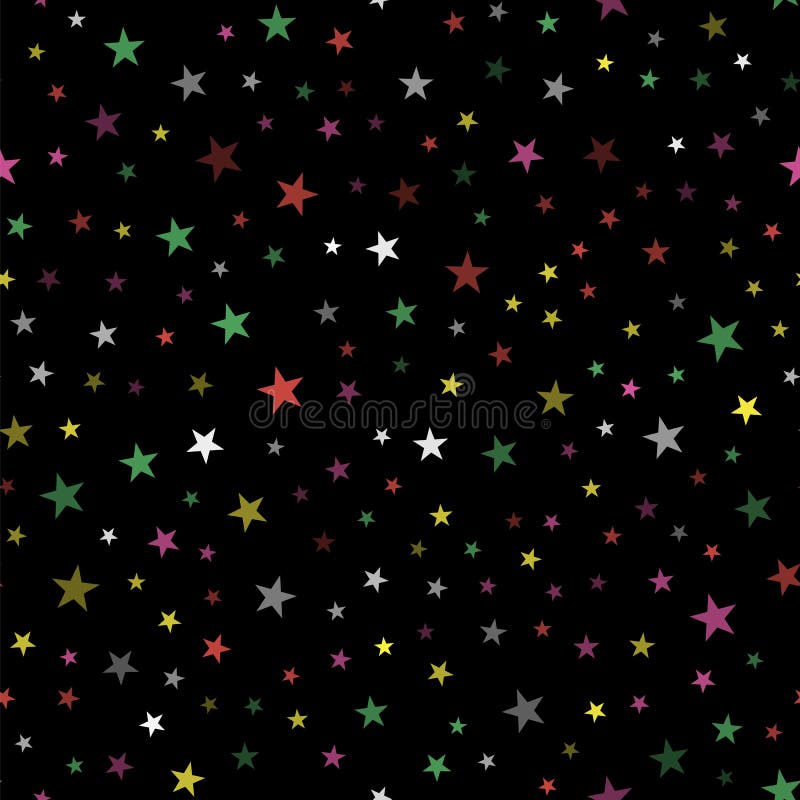 Colored Star Seamless Pattern Stock Vector - Illustration of empty ...