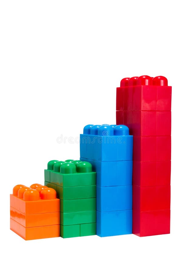 Colored Statistics Diagram from Plastic Blocks Stock Photo - Image of ...