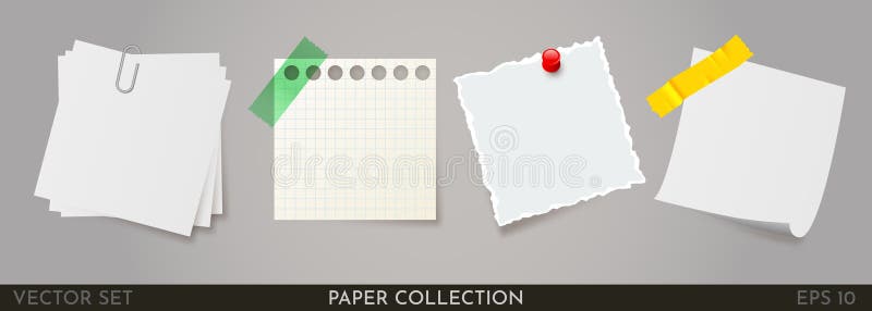 Colored Stickers Attached with Tape. Collection of Different Sheets of ...
