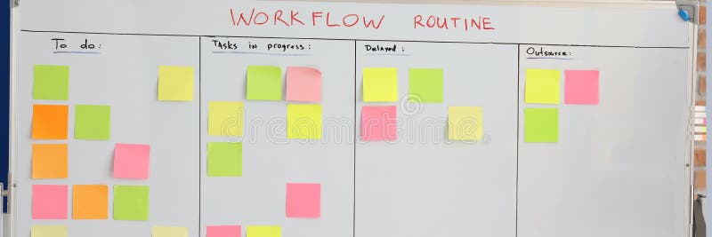 Colored Stickers and the Inscription Workflow Routine are Pasted on the ...