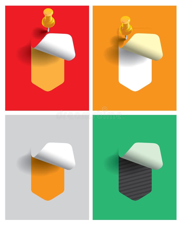 Colored Stickers for Various Options Stock Vector - Illustration of ...