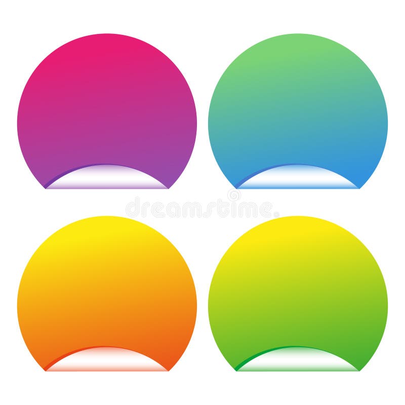 Colored stickers stock vector. Illustration of decal - 34455631
