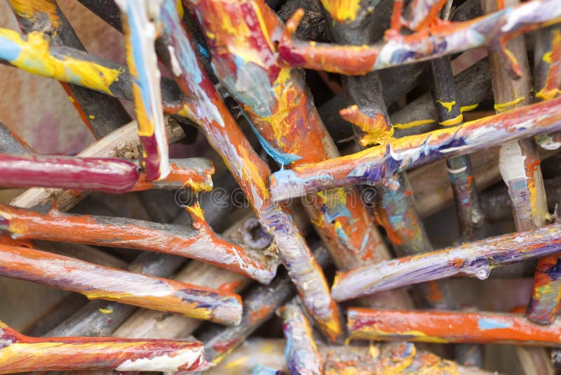 Colored sticks stock photo. Image of sticks, painting - 11350820
