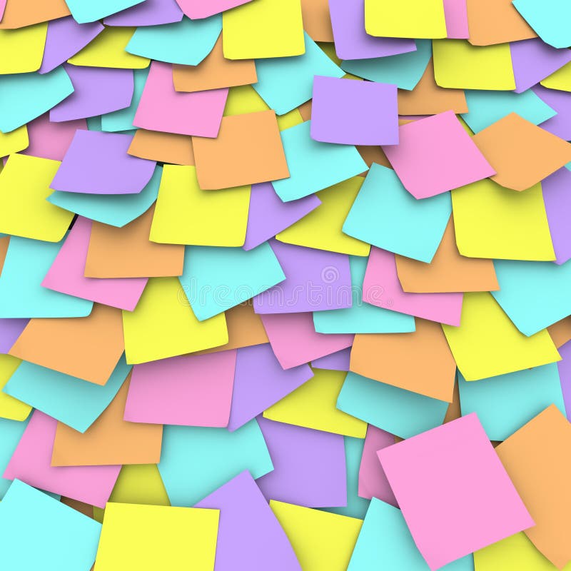 Colored Sticky Note Background Collage Stock Illustration ...
