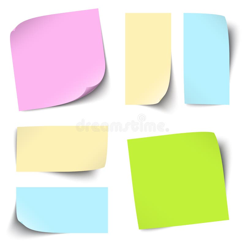 Coloured Sticky notes stock vector. Illustration of business - 84872552