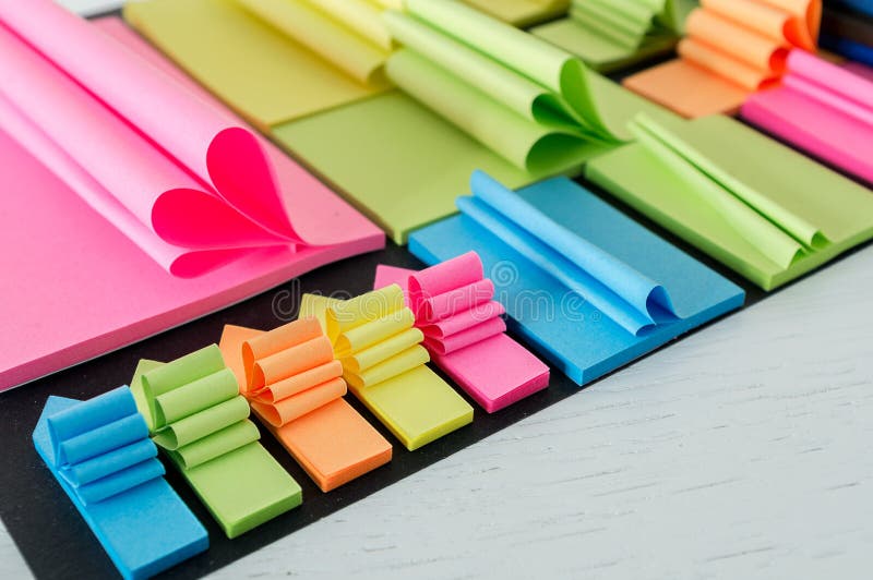 Colored sticky notes stock photo. Image of bunch, play - 76423314