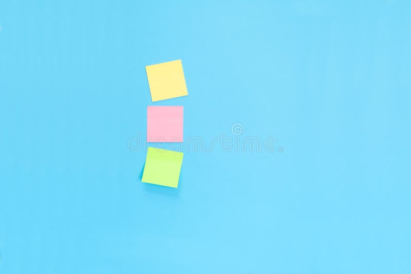 Colored Sticky Notes on the Table Stock Photo - Image of work ...