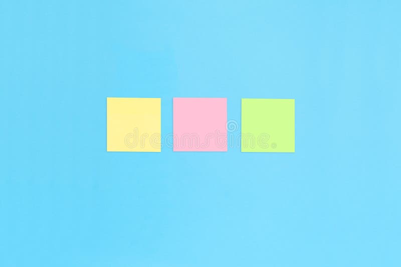 Colored Sticky Notes on the Table Stock Photo - Image of desktop, table ...