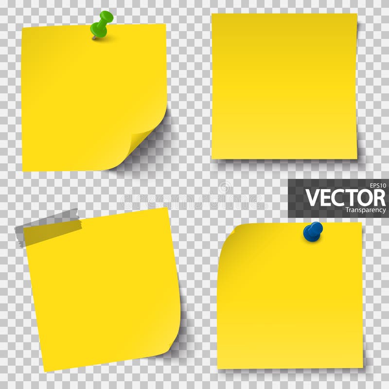 Colored Sticky Papers with Vector Transparency Stock Vector ...