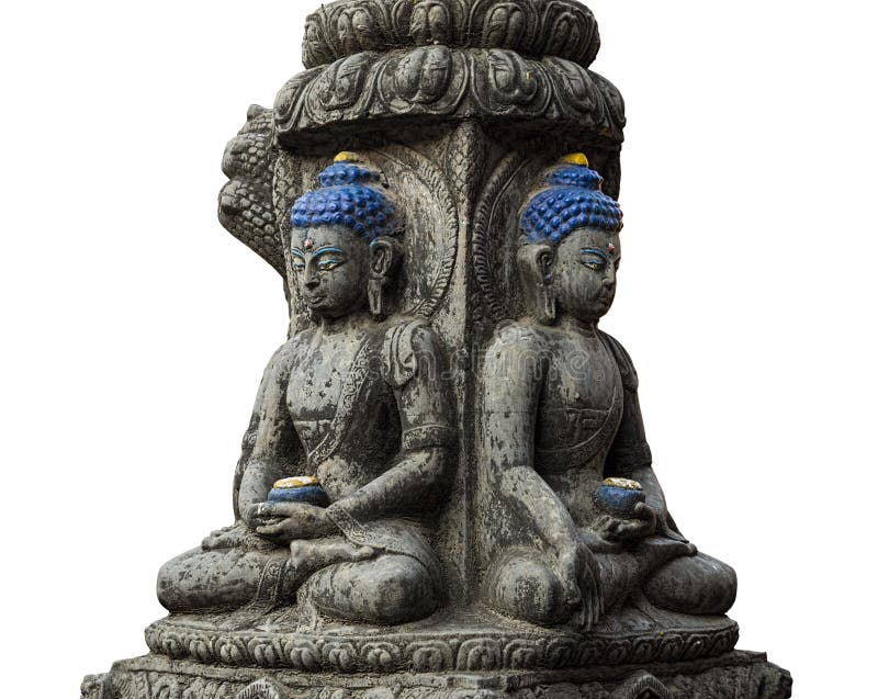 Colored Stone Buddha Isolated Stock Image - Image of culture, position ...