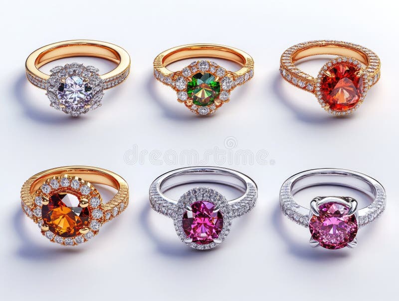 Colored stone rings stock photo. Image of lifestyle - 381791154