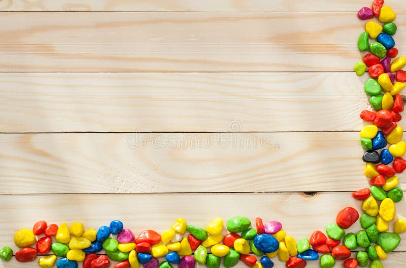 Colored Stones on Textured Board in Sunny Stock Image - Image of group ...