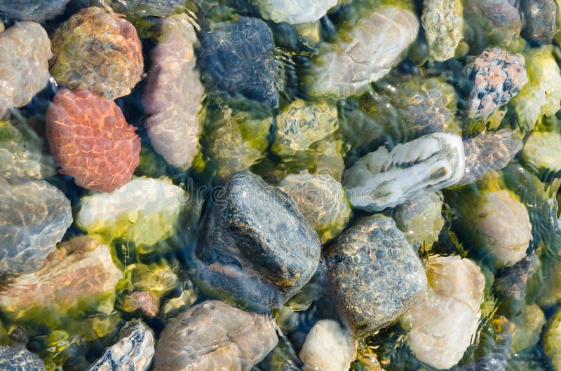 Colored Stones Under the Clear Water of Lake Baikal Stock Image - Image ...