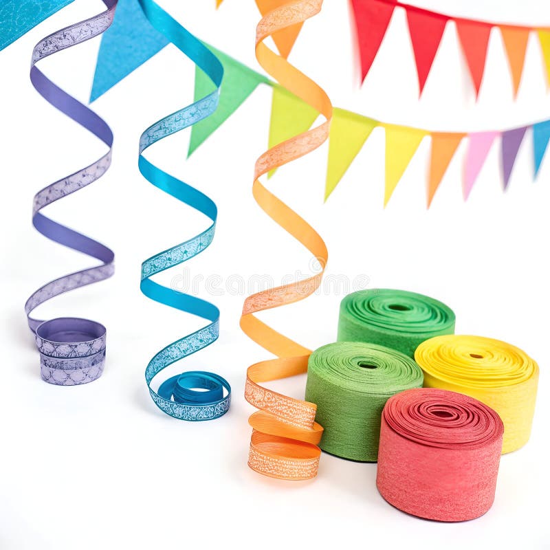 Colored Streamers stock illustration. Illustration of decor - 357087822