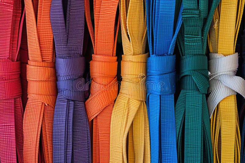 Colored Strength Textile Tapes. Woven Rope Made of Nylon or Polyester ...