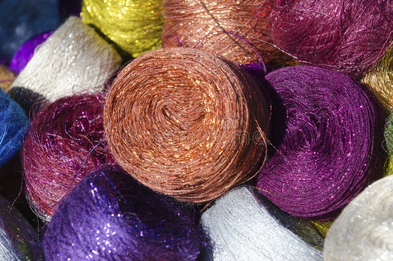 Colored String on Beams and Retro Lanterns Stock Image - Image of ...