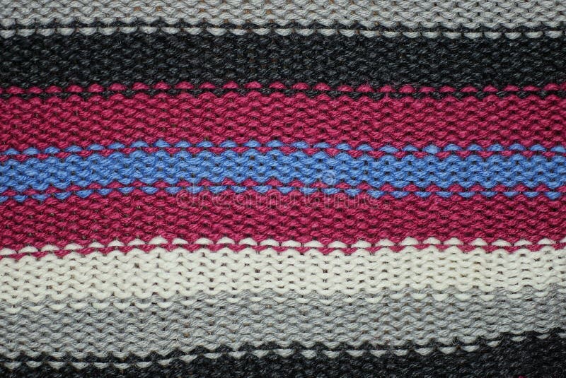 Colored Striped Fabric Texture on Woolen Cloth Stock Photo - Image of ...