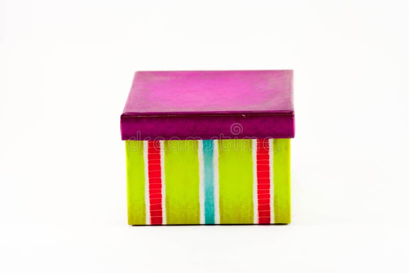 Colored striped gift box stock photo. Image of attitude - 35763962