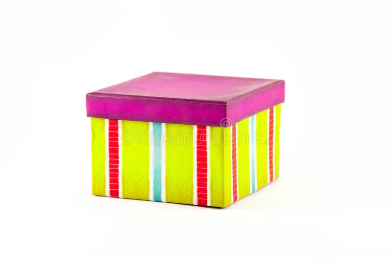 Colored striped gift box stock image. Image of christmasv - 35763965